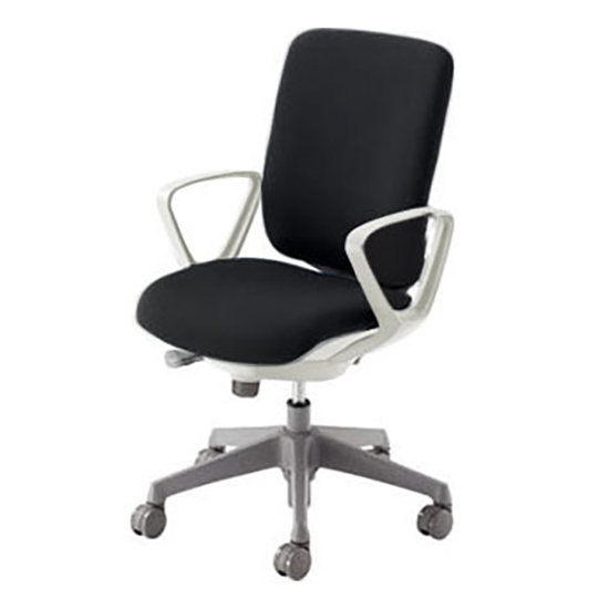 CN45WR-FM31 オカムラ CG-Rチェア ホワイトシェル ハイバック 固定肘 ブラックの通販｜オフィスチェア｜法人オフィス家具のオフィネット